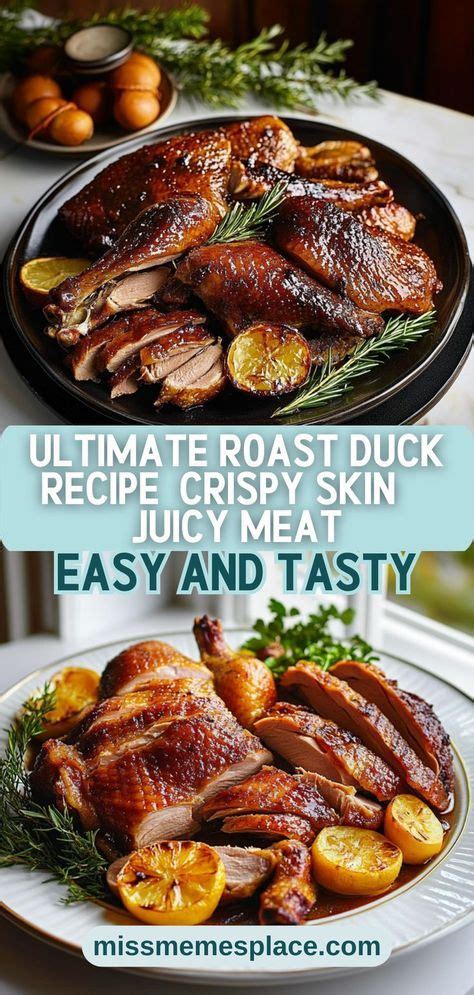 Delicious Roast Duck Recipe For Perfect Dinner Simple Roasted Duck