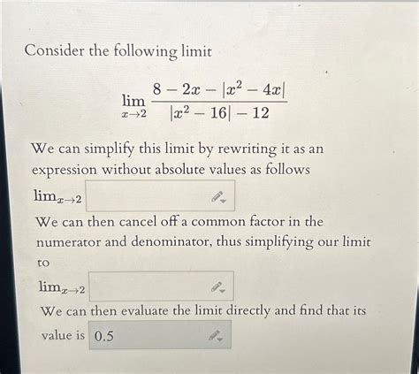 Solved Consider The Following