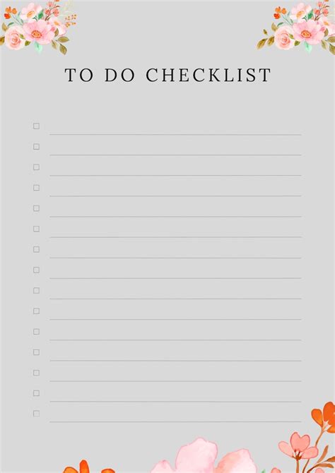 To Do List With Checkboxes Planner Todo List Printable PDF To Do A4 To Do List Vorlage Pdf
