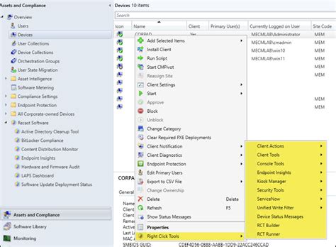 install right click tools sccm console extension