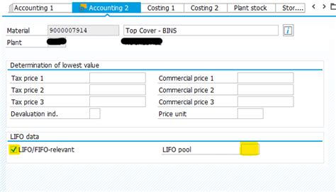 VALUATION OF A MATERIALS BASED ON LIFO FIFO METHOD SAP Community