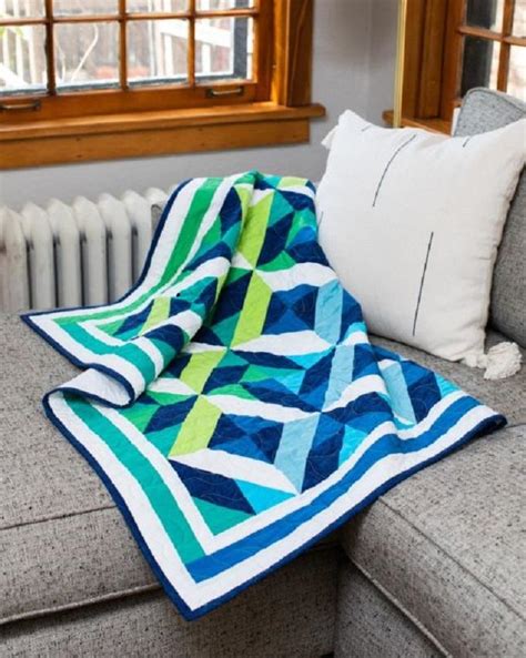 Ocean Waves Throw Quilt Pattern