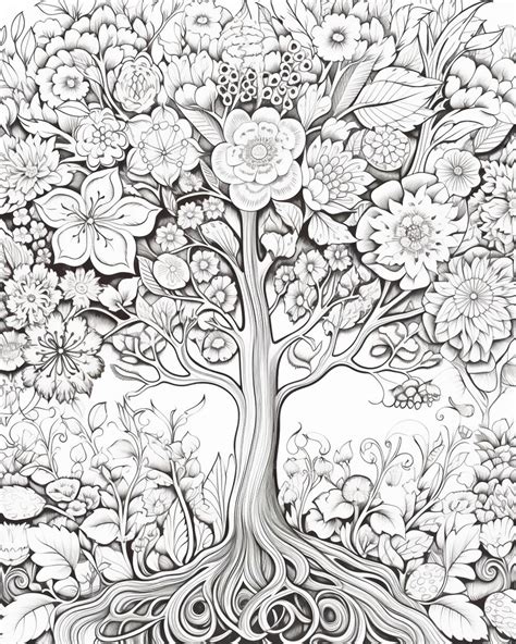 Sketchbook Of Trees Growing From Seeds Premium Ai Generated Image