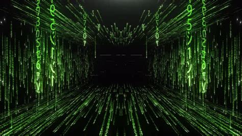 Corridor From The Matrix Code Stock Video Footage Dissolve