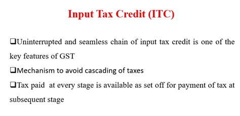 GST Input Tax Credit NoteXchange