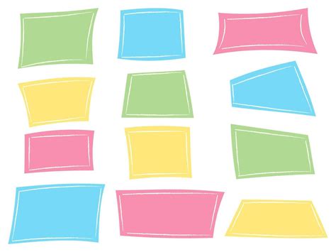 Colorful Frame Text Box Set Sticky Notes Collection 40981536 Vector
