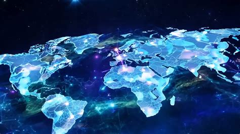 Digital World Map Interactive Background Stock Video For Global News