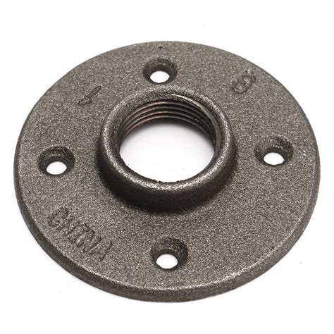 1 Inch Reinforced Black Flange Iron Pipe Floor Fitting Plumbing