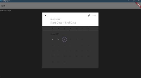 Showdaterangepicker Does Not Use Onprimary As The Header Text Colour When Using A Dark Theme
