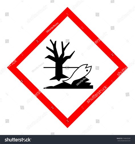 Vector Illustration Warning Sign Official Environmental Stock Vector Royalty Free 744643549