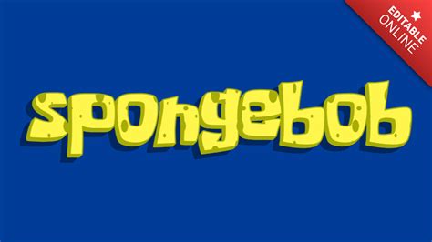 Spongebob Logo Text Effect Generator