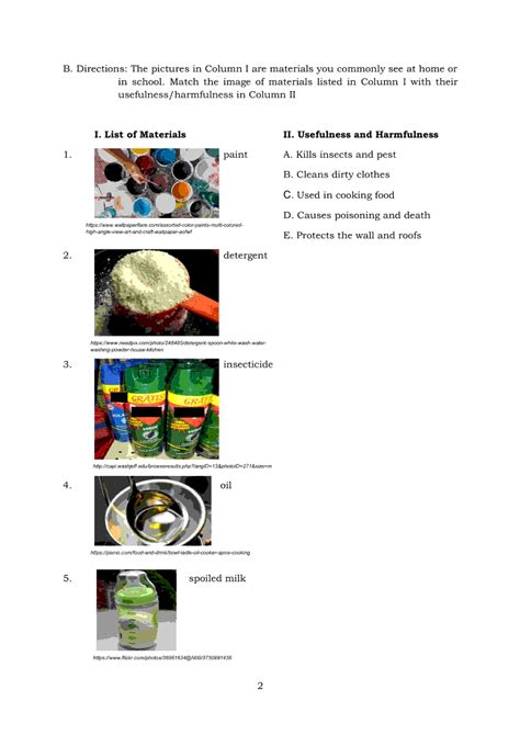 Harmful Materials Worksheets At Chad Espinoza Blog