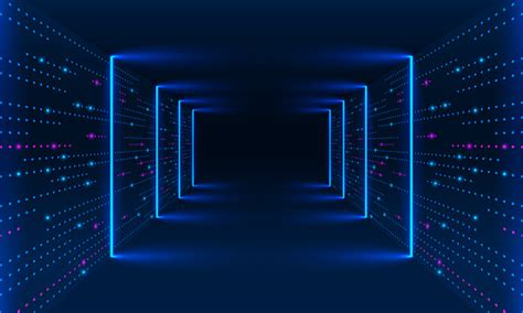 Data Center Abstract Digital Warehouse Server Room Of Clouds Computing