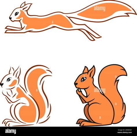 Stylized Squirrel Vector