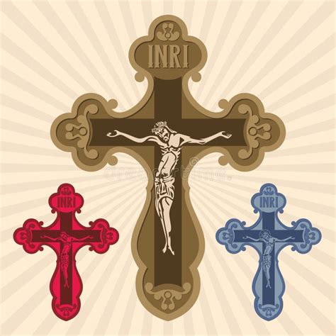 Распятие Иисус на кресте иллюстрация штока иллюстрации насчитывающей голгофа 34132744