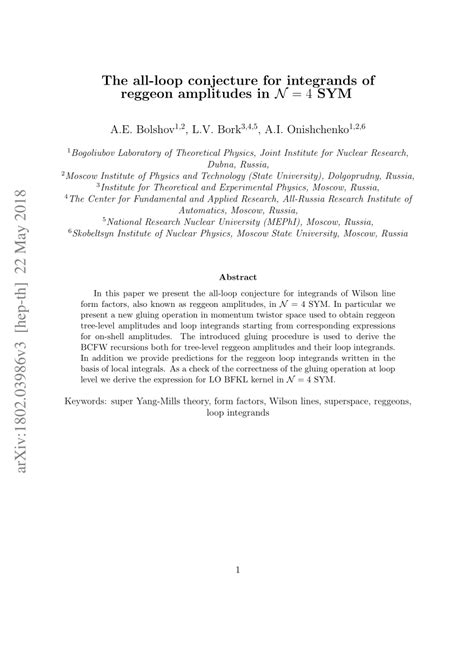 pdf the all loop conjecture for integrands of reggeon amplitudes in n