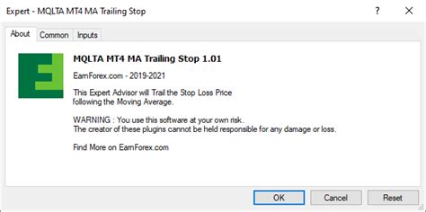 moving average trailing stop mt4 mt5 expert advisor