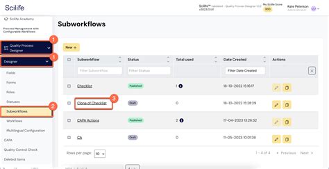 Editing A Subworkflow Scilife