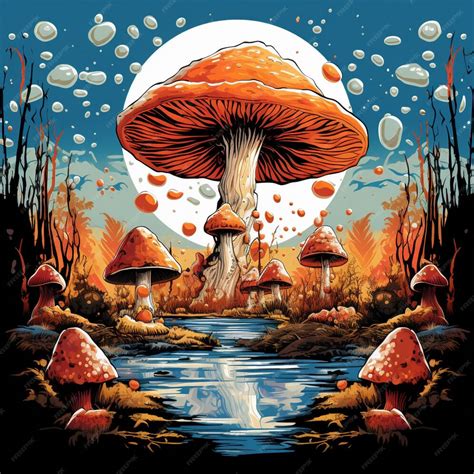 premium ai image fungal fusion merging shapes and textures