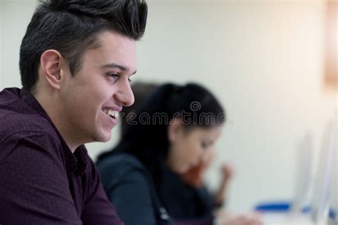Young People In Programming Schoolstudents Learning In A Programing