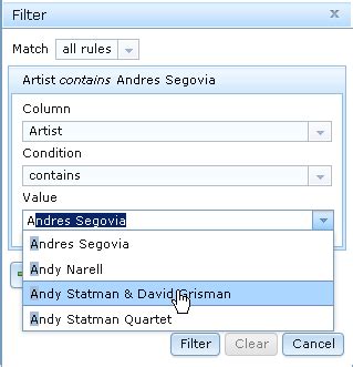Dojox Grid EnhancedGrid Plugins Filter The Dojo Toolkit Reference Guide