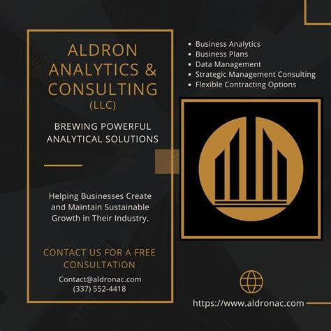 Aldron Analytics And Consulting Llc On Linkedin Analytics Consulting Datadriven