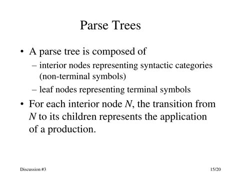 PPT Discussion 3 Grammar Formalization Parse Tree Construction PowerPoint Presentation ID