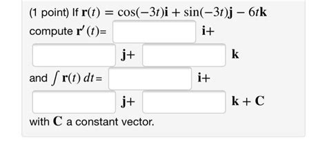 Solved With C A Constant Vector Chegg