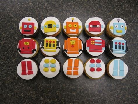 Robots Robot Cupcakes Cupcake Designs Hello Naomi