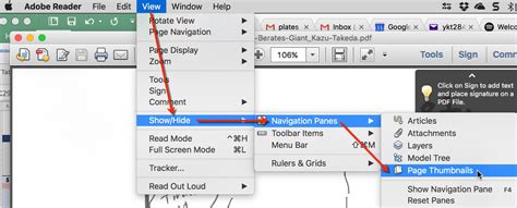 Solved Re Hiding The Tool Bar Showing Page Thumbnails Adobe