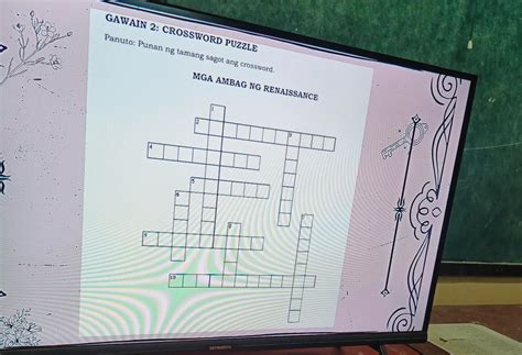 GAWAIN 2 CROSSWORD PUZZLE Panuto Punan ng | StudyX