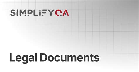 Legal Documents Simplifyqa Help Doc