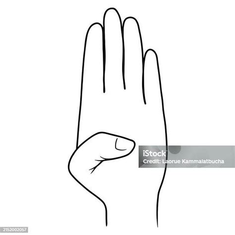 손 제스처의 연속적인 한 선 그리기 벡터 일러스트 레이 션 개념에 대한 스톡 벡터 아트 및 기타 이미지 개념 개념과 주제 긍정적인 감정 표현 Istock