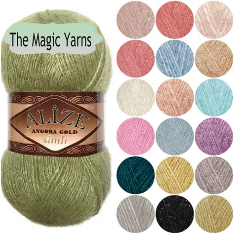Angora Gold Simli Alize yarn lurexlameangora wool mohair
