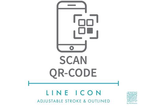 Scan QR Code Ecommerce Line Icon SVG Minimalist Mobile App Qr Code Icon Website Qr Code