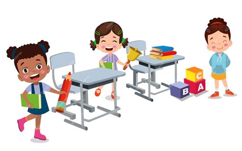 Premium Vector Cute Students In Class At School