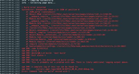 Build Error Occurred · Vercel Next Js · Discussion 17603 · Github