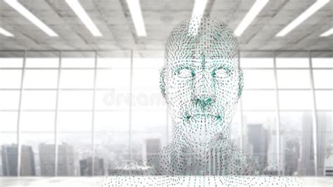 In School Animation Of Digital Human Head With Binary Code In Classroom Stock Video Video Of