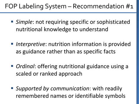 Fop Nutrition Rating Systems And Symbols2013 Pdf
