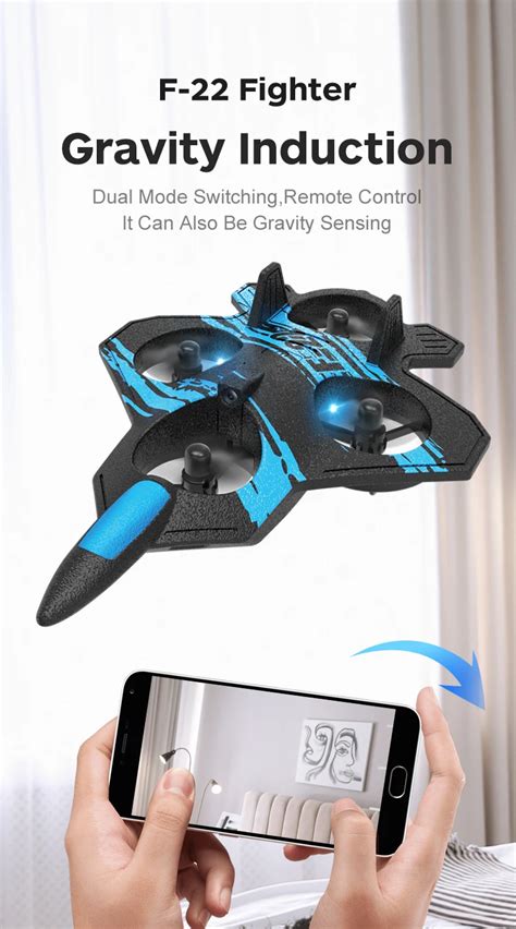 F22 폼 Rc 비행기 카메라 포함 4k 360° 스턴트 원격 제어 항공기 전투기 헬리콥터 비행기 장난감 소년 어린이용