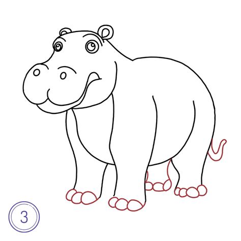 How To Draw A Hippopotamus A Step By Step How To Mimi Panda