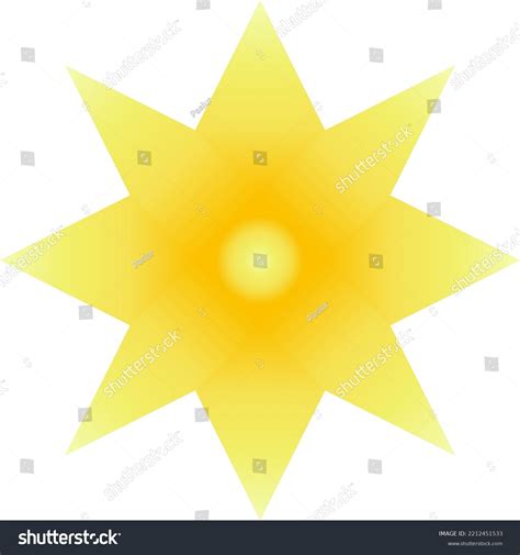 Golden Octagram Logo Isolated Vector Illustration Stock Vector Royalty
