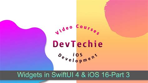 Widgets In Swiftui 4 And Ios 16 — Part 3 By Devtechie Devtechie Jan 2023 Medium