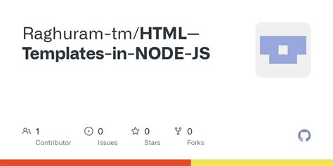 Github Raghuram Tm Html Templates In Node Js