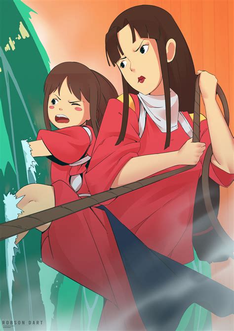 Chihiro And Lin Fanart By Robsondart On Deviantart