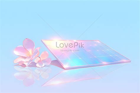 태양광 패널과 꽃 일러스트 무료 다운로드 Lovepik