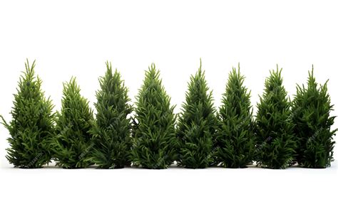 Premium Photo Isolated Of Leyland Cypress Fence Lineup With