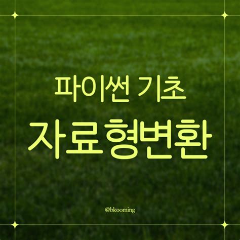 파이썬 기초7 자료형 변환 함수 Int Float Str 네이버 블로그