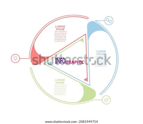 Infographics Pictograms Template 3 Stages Business เวกเตอร์สต็อก ปลอดค่าลิขสิทธิ์ 2081949754