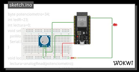 Potenciometro Wokwi Esp32 Stm32 Arduino Simulator